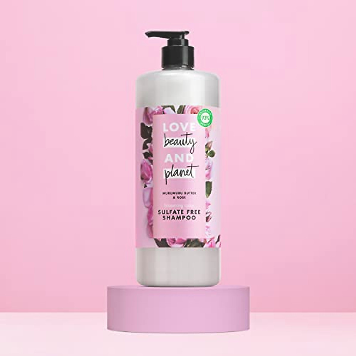 Love Beauty and Planet Blooming Color Sulfate-Free Shampoo Murumuru Butter & Rose, for Color Treated Hair Vegan, Paraben-free, Silicone-free, Cruelty-free 32.3 oz