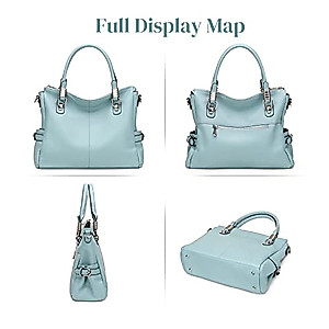 S-ZONE Women Genuine Leather Handbag Shoulder Purse Satchel Tote Crossbody Bag