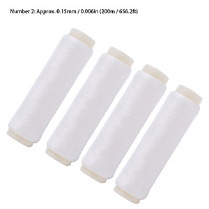 Bait Line, Fishing Accessory Nylon Bait Line 4pcs 100/200m Nylon Fishing Rubber Band Line High Elastic Fishing Accessories for Freshwater Fishing(number 2)