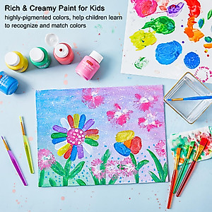 Kids Washable Finger Paints Set, Shuttle Art 33 Pack Non Toxic Kids Painting Set with 10 Colours (60ml) Finger Paints, Paint Pad, Sponge Paint Brushes, Eco Natural for Children and Toddler