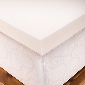 AmericanMade Full/Double Size 2 Inch Thick, Firm Conventional Polyurethane Foam Mattress Pad Bed Topper Made in The USA