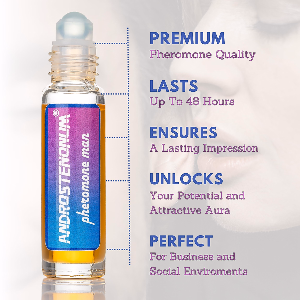 ANDROSTENONUM by Pherolec Global Male Pheromone Perfume Oil for Him Real Long-Lasting Original Best Men's Pheromones Cologne Essential Strong Spray Fragrance Essence Extra Strength Man 0.34 fl. oz