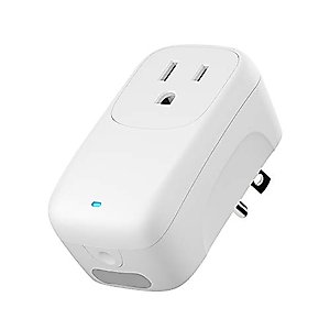 Broadlink Smart Plug, Wi-Fi Timer Adapter with Dimmable Night Light, 15 amp Outlet, Works with Alexa, Google Assistant, IFTTT, No Hub Required (SP4L-US)