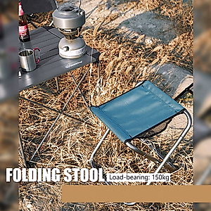 LYHLYA Camping Stool, Portable Folding Stool Large Size Camping Stool for Adults Supports up to 240 lbs