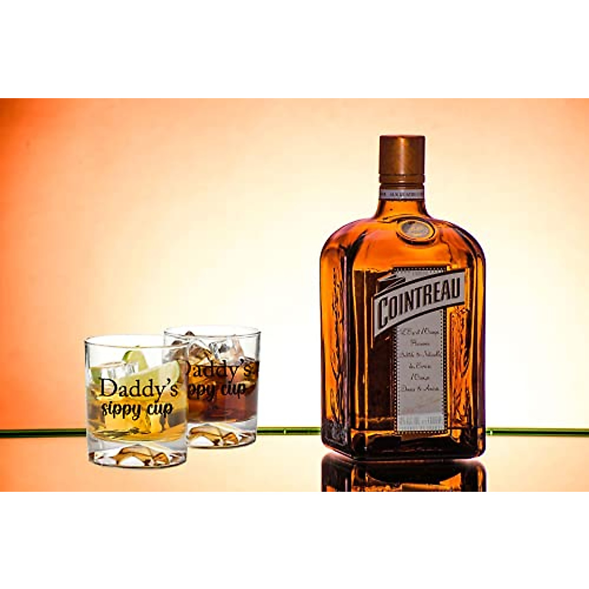 Daddy's Sippy Cup Whiskey Scotch Glass 10oz, Unique Gag Gifts for New Dad, Funny Birthday Retirement Father ‘s Day Christmas Gift for New Dads Father Husband Papa from Daughter Son Kids