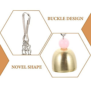 LUOZZY Stainless Steel Pet Parrot Bell Toy for Bird Parrot Parakeets Hanging Small Bird Toys Hanging Bell Ornaments