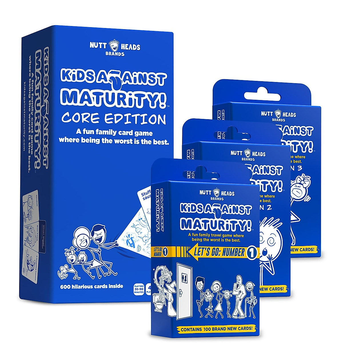 Kids Against Maturity: Card Game for Kids and Family, Super Fun Hilarious for Family Party Game Night, Combo Pack (Combo Pack (Core+Expansion 1,2,3))