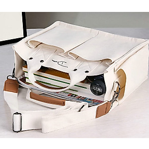 Canvas Tote Bag Purses for Women Large Canvas Work Shoulder Bags Casual Crossbody Purse for Travel Daily