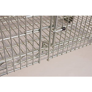 HIGOOD Wire Security Cart with Adjustable Shelves, Heavy Duty Rolling carts,1,000 lb Load Capacity, 52 inx27 inx69 in