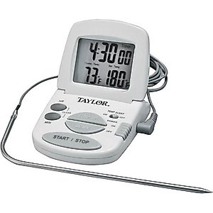 Taylor 1470N Classic Series Programmable Meat Thermometer with Timer and Alarm