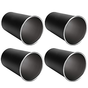 HEITIGN Beer Mug Camping Portable Beer Drinking Cup 4Pcs Stainless Steel Picnic Cup Beer Beverage Drinking Cup for Outdoor Mountaineering Camping Ideal for Home Gift