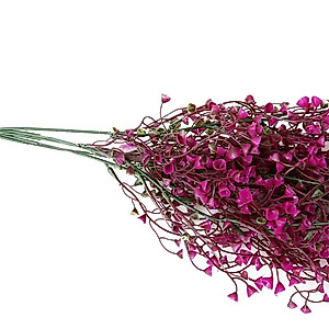 G-Tree Artificial Plants Vine Hanging, Set of 2 Artificial Ivy Flowers Fake Greenery Plants for Garden Wall Decoration, Red Rose