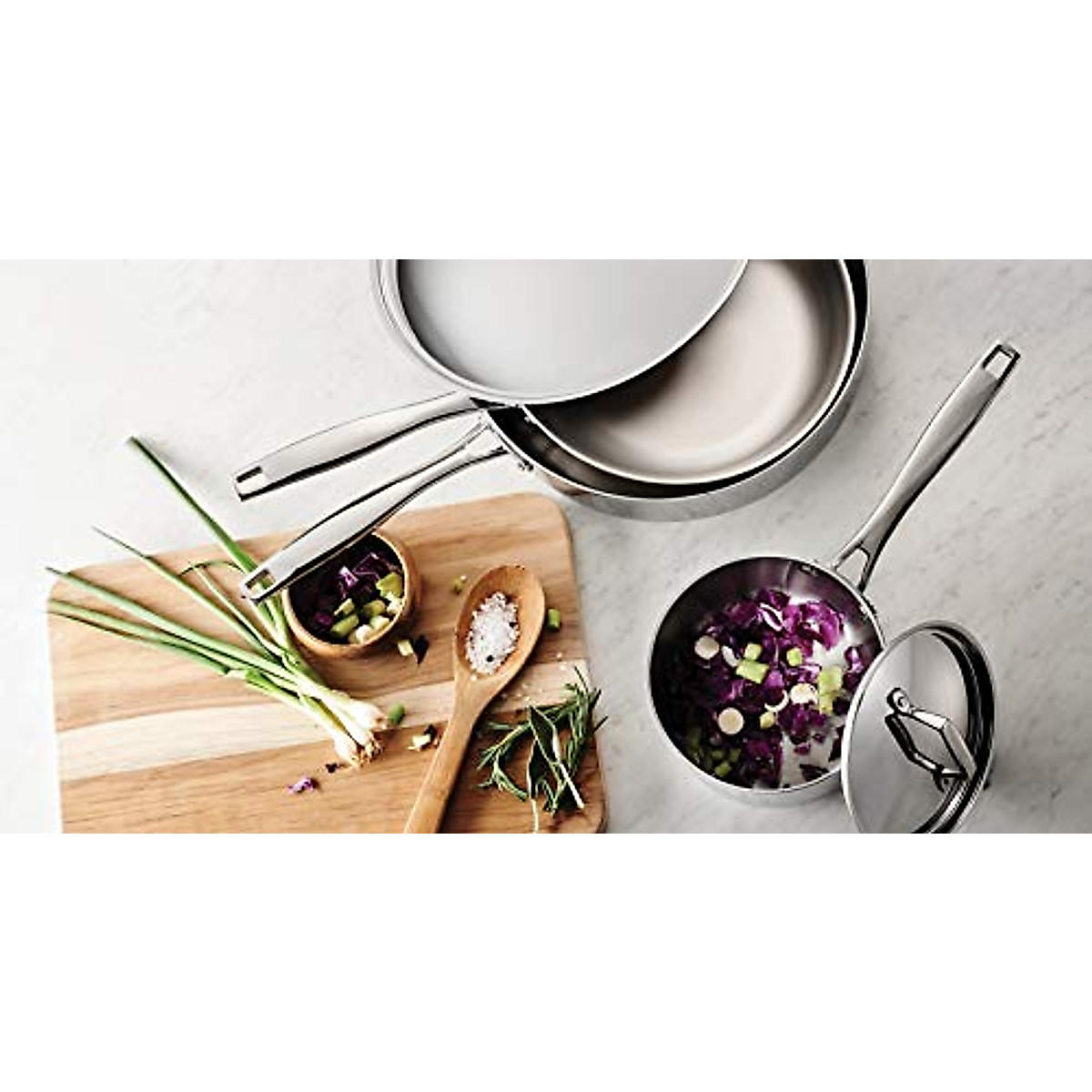 Tramontina Cookware Set Tri-Ply Clad Stainless Steel 14-Piece 80116/045DS