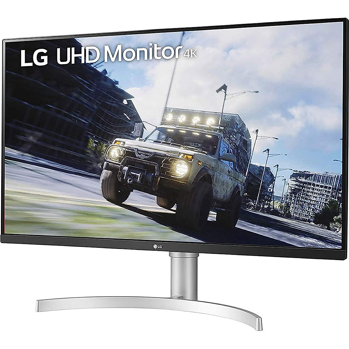 LG 32UN550-W 32" UHD 3840x2160 VA HDR10 AMD FreeSync Dual Monitor Bundle with Deco Gear Mechanical Gaming Keyboard RGB Back Lighting + Large Extended Pro Gaming Mouse Pad