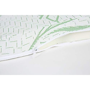 Bamboo Seat Cushion Pillow for Office Chair - Memory Foam Pad for Tailbone, Sciatica, Lower Back Pain Relief, Ergonomic and Non-Slip, Machine Washable Cover (Pack of 1)