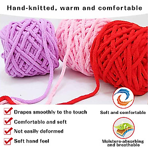 2 Balls Soft Chenille Yarn Velvet Yarn for Crocheting,Fluffy Yarn for Knitting and Crochet DIY Craft,Blanket Yarn for Hat Scarf Blanket Slippers
