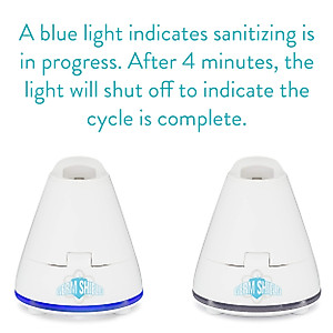 TAO Clean Germ Shield UV Toothbrush Sanitizer – Universal Cleaning Station that Accommodates all Manual and Electric Toothbrushes, Travel Friendly, Kills 99.9% of Germs