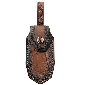 PTILSERY Foldable Knife Storage Case Leather Holsters Belt Foldable Knife Pouches Belt Foldable Knife Holsters Gift for Collector