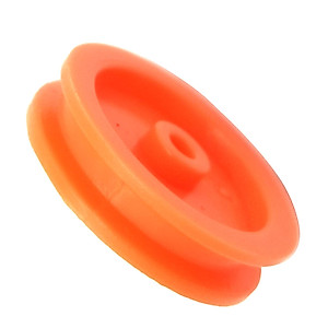 EUDAX 100 Pcs 2mm Hole Orange Plastic Belt Pulley for DIY RC Toy Car Airplane