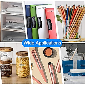 MarkDomain Compatible Label Tape Replacement for Brother TZe TZ Laminated P Touch Label Maker Tape for PT D210 H110 D600 1230PC 1280, Black on Clear/Purple/Blue/Pink/Mint Green/Berry Pink/Lime Green