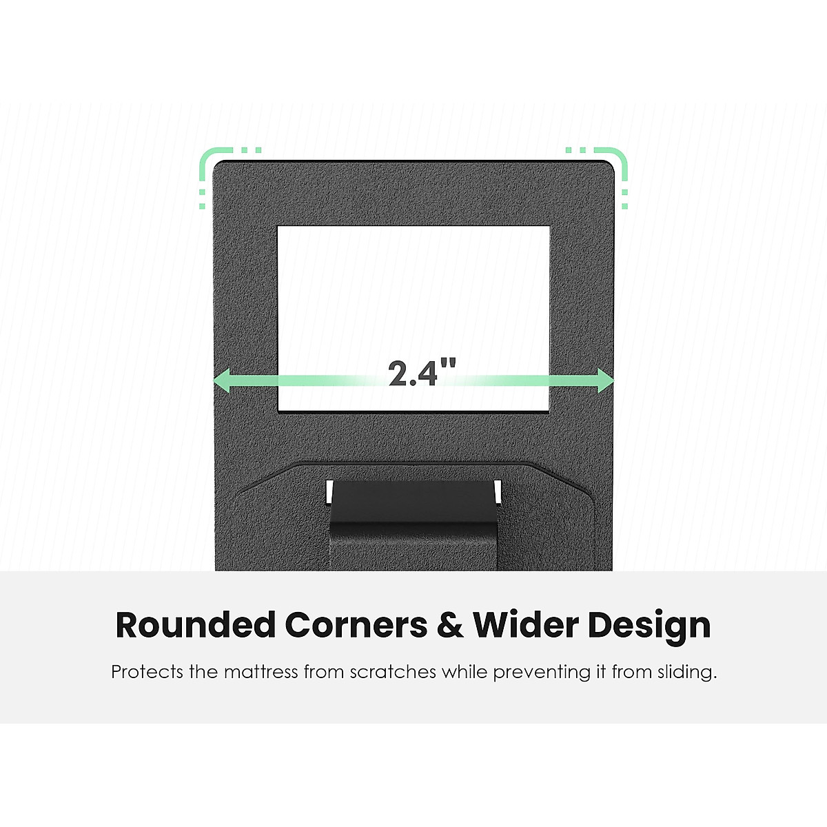 QEROMY Non-Slip Mattress-Gaskets, Mattress-Slide-Stopper, Mattress-Holder for Metal Bed Frame, Wide Adaptability & Adjustable Size, 6 PCS, Black