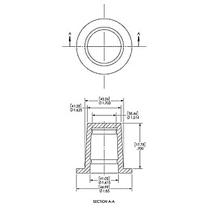 Caplugs ZTV20Q1 Plastic Tapered Vinyl Cap and Plug. TV-20, PVC, Cap OD 1.514" Plug ID 1.703", Red (Pack of 30)