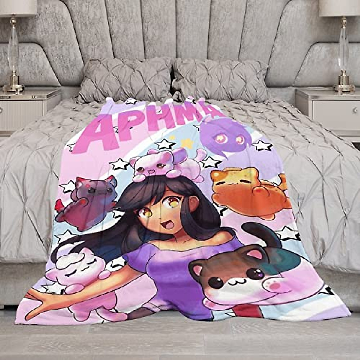 Anime Throw Blanket for Couch, Lightweight Soft Plush Cozy Blankets and Throws for Sofa 40"x50"