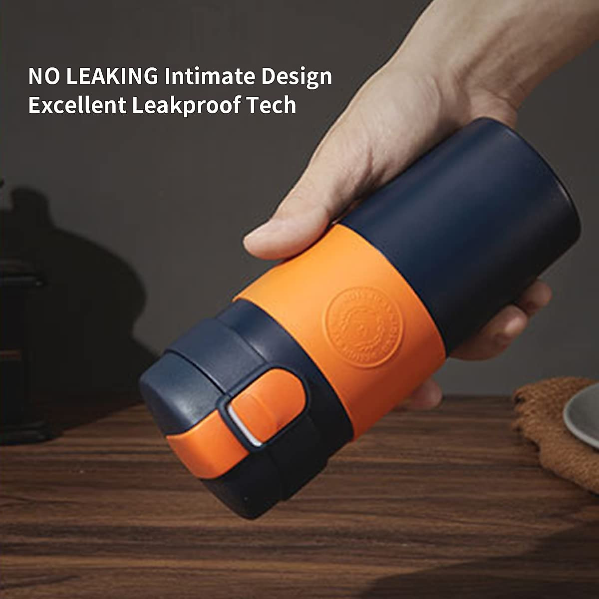 ZMHQLPDZ Coffee Mug, Stainless Steel Vacuum-Insulated Travel Mug, Double Wall Leak-Proof Thermos Vacuum Tumbler - 12oz 370ml Coffee Cup (Blue)