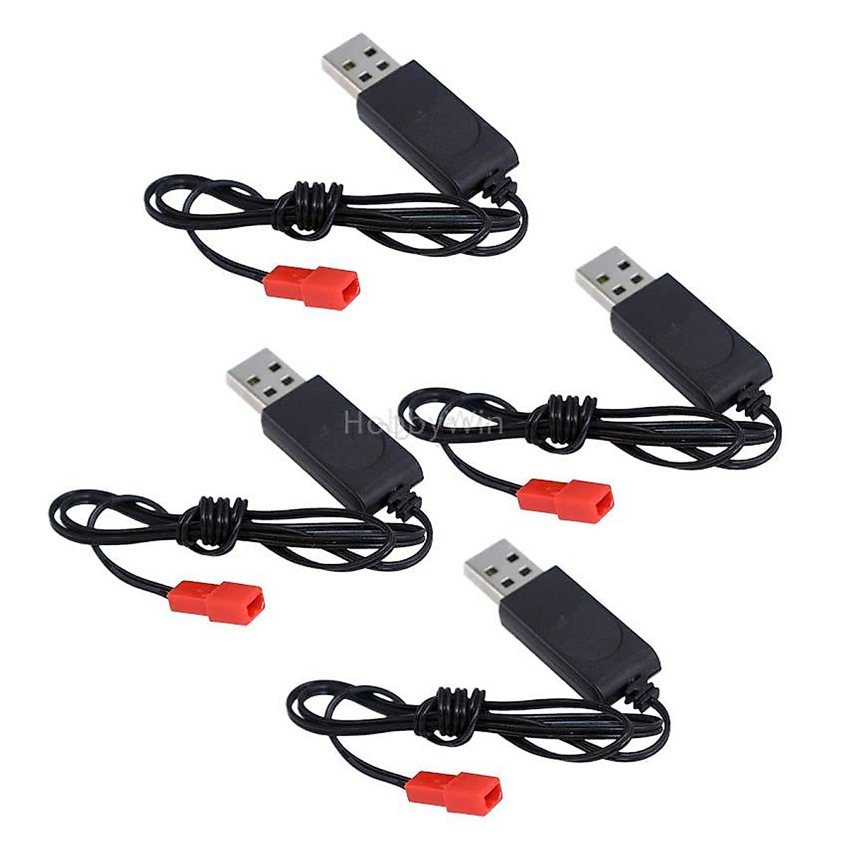 5PCS 3.7V 500mA USB Charger JST Plug with Charge lamp for 1S LiPO Li-Ion Battery