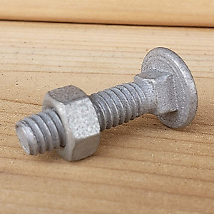 5/16 x 1-1/4" Long Carriage Bolt Set w/Hex Nut for Chain Link Fence Accessories