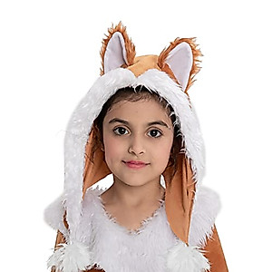 Spooktacular Creations Halloween Girls Fox Costume, Kids Sweet Fox Costume for Child, Toddler Halloween Dress Up, Jungle-themed Party (Medium (5-7 yrs))