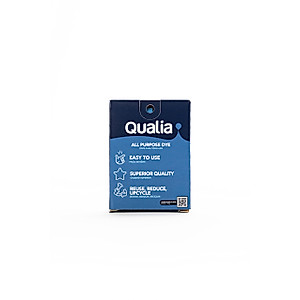 Qualia All Purpose Powder Fabric Dye, Easy to Use Dye for Natural Fabrics: Cotton, Wool, Silk, Wood, & Linen, Ultra Concentrated Colors, Dark Blue, 3 Pack
