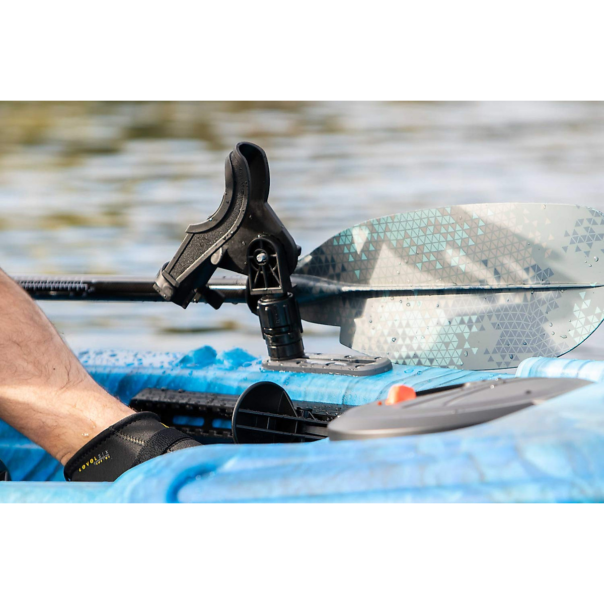 Pelican The Catch Kayak Paddle - Adjustable Fiberglass Shaft with Nylon Blades - Lightweight and Adjustable Perfect for Kayak Fishing - 98.5 in - Artic Blue