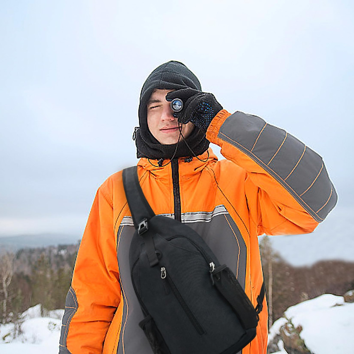 MAYLISACC Sling Backpack, Crossbody Sling Bag, Lightweight Shoulder backpack, Chest bag, Hiking Daybag for Biking, Cycling Walking （black）