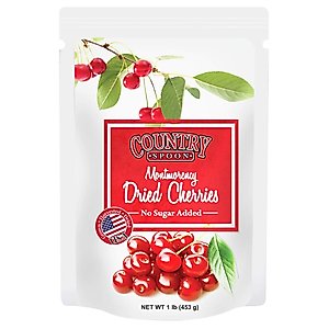 Country Spoon No Sugar Added Dried Tart Montmorency Cherries, 1 pound