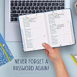 Boxclever Press Password Book. Never Forget a Password Again! Untitled Password Keeper Book to Keep Your Internet Details Safe. Password Book with Alphabetical Tabs for Home Or Office - 6 x 4.5''