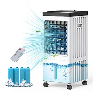 Slendor Portable Evaporative Air Cooler, Swamp Cooler with10 Gallons Water Tank