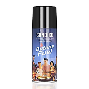 Sondiko Butane Torch and Fuel Refill, S400 with 170 ml Gas Included. Kitchen Torch Lighter Blow Torch with butane refill for BBQ, Creme Brulee, Baking.