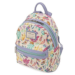 Loungefly Disney Crystal Sidekicks All Over Print Womens Double Strap Shoulder Bag Purse