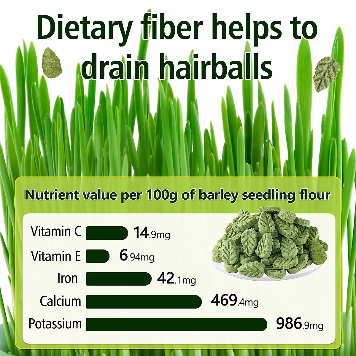 SYWUAII 100g/3.52oz Cat Grass Treats, Cat Grass Teething Stick for Hairball Remove and Teeth Cleaning, Edible Cat Grass Stick Snack