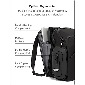 TUMI Men's EsportsPro Large Backpack, Black, One Size