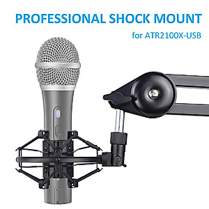 SUNMON ATR2100X-USB Mic Shock Mount Holder for Reduces Vibration and Noise, Suitable for Audio-Technica ATR2100X, ATR2100 USB Microphone
