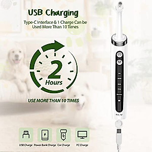 Tooth Polisher, Smile-Aid Multifunctional Replacement Head Teeth Cleaning Kit for Daily Cleaning and Care for People, Cats and Dogs, USB Charging, Waterproof