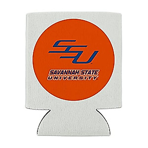 Savannah State University Secondary Logo Can Cooler - Drink Sleeve Hugger Collapsible Insulator - Beverage Insulated Holder
