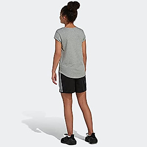 adidas Girls' Big 5" Mesh Athletic Gym Basketball Shorts, Black Adi, Large