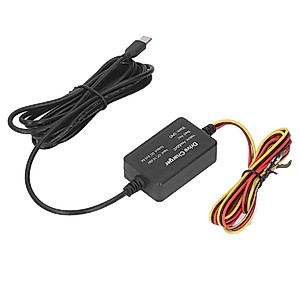 Dash Cam Hardwire Kit, Type C Micro USB Mini USB for Mirror Cam GPS Navigator Radar Detector 12‑30V (Type C)