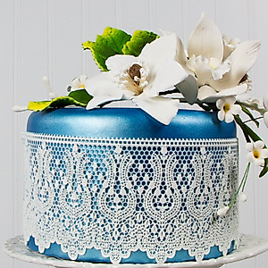 Global Sugar Art Indian Mehndi Silicone Lace Mat by Chef Alan Tetreault