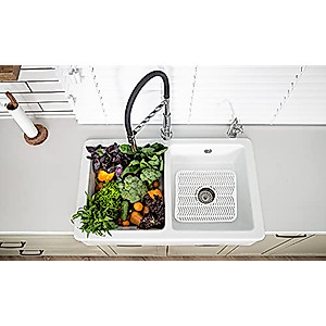 DecorRack 2 Sink Protectors, 12 x 11 inches Each, Kitchen Sink Dish Rack, Protect Sink from Stains, Damage, Scratches, Dishwasher Safe Sink Grid for Kitchen (2 Pack)