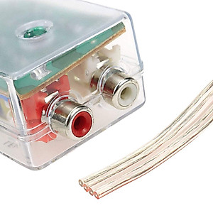 AUTUT 2 Pcs High to Low Speaker Impedance Converter Audio Signal Adapter for Speaker Output to RCA Line Control Car Amplifier Wiring