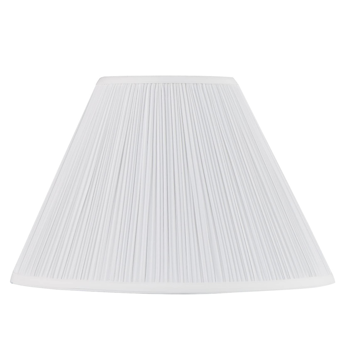 Aspen Creative 33134, Mushroom Pleated Traditional Spider Lamp Shade, White, 7" Top x 17" Bottom x 11-1/2" Slant